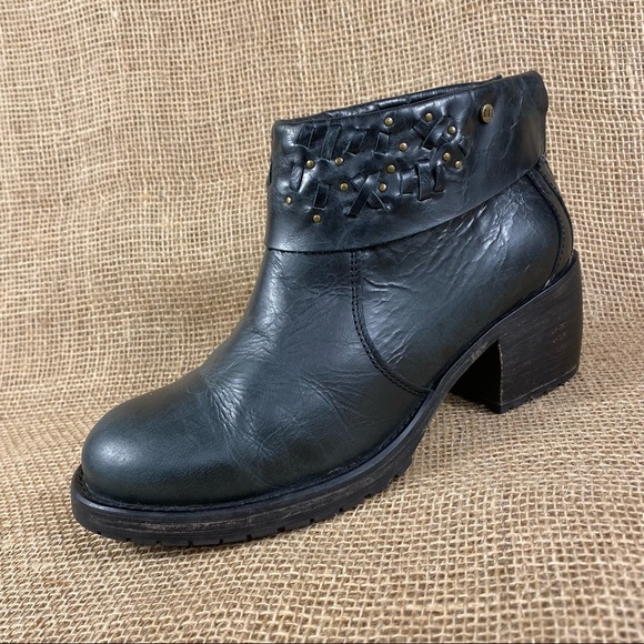Caterpillar | Shoes | Biker Boots Black Studded Booties Cat Caterpillar ...